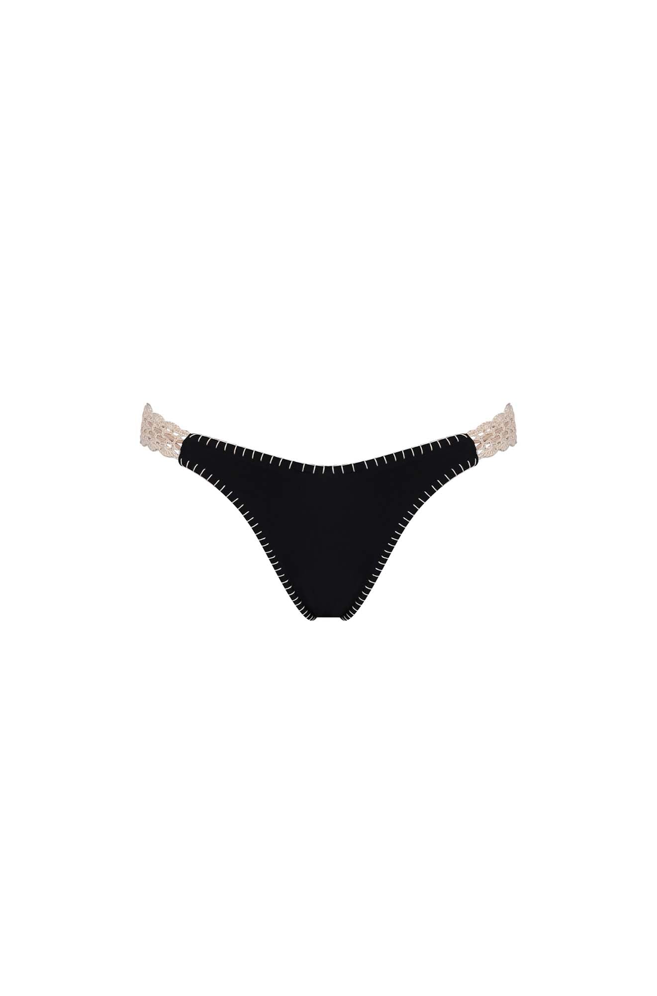 Capittana Alessia Black Bikini Bottom | Bikini Market